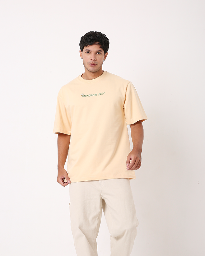 Harmony In Unity — Peach Oversized Tee | Bee & Beaver