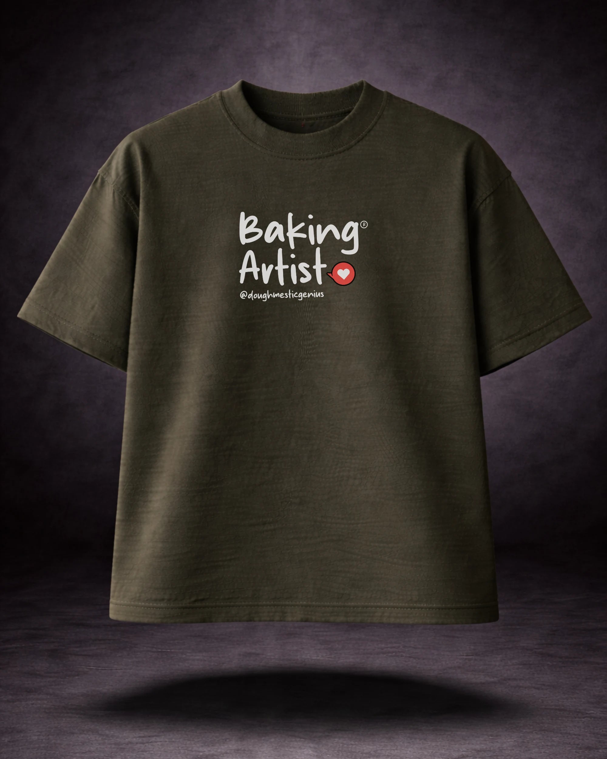Baking Artist — Olive Green Oversized Tee | Bee & Beaver